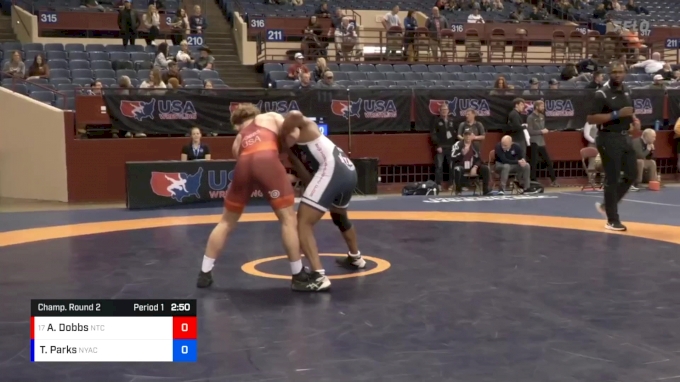 77 lbs Champ. Round 2 - Aaron Dobbs, NMU-National Training Center vs ...