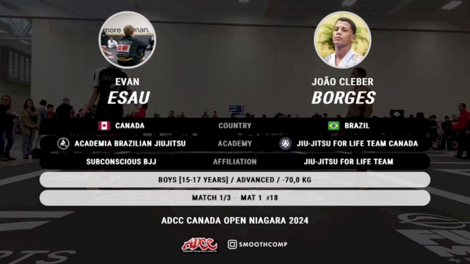 Evan Esau vs João Cleber Borges 2024 ADCC Niagara Open