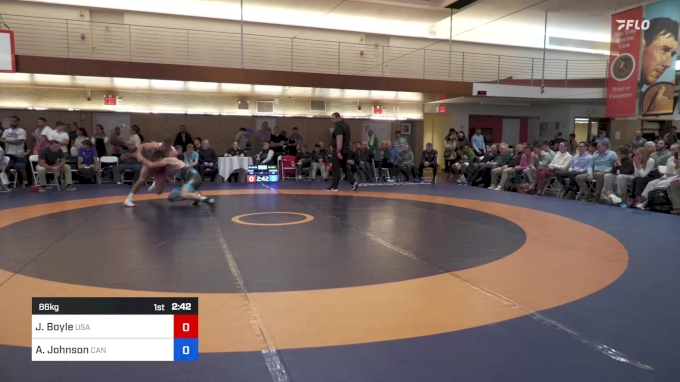86 kg Rr Rnd 1 - John Matthew Boyle, USA vs Andrew Terry Musey Johnson, CAN