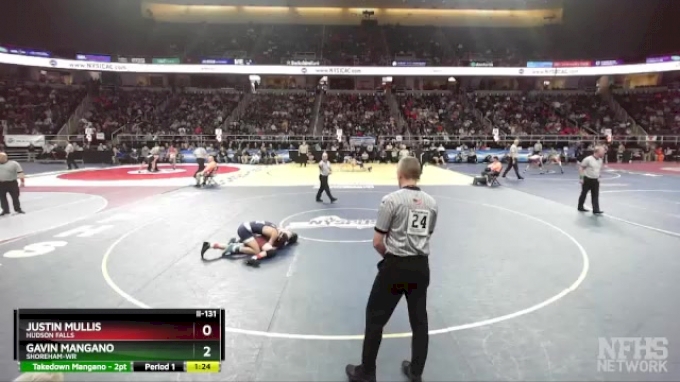 II-131 lbs Semifinal - Gavin Mangano, Shoreham-WR vs Justin Mullis ...