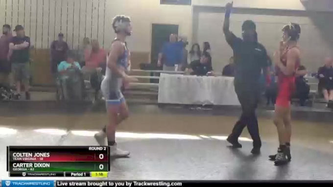 102 lbs Round 2 (8 Team) - Colten Jones, Team Virginia vs Carter Dixon ...