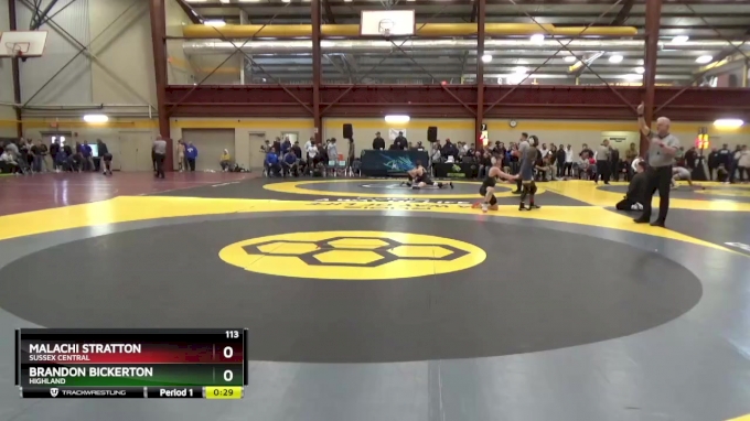 113 lbs Cons. Round 4 - Brandon Bickerton, Highland vs Malachi Stratton ...