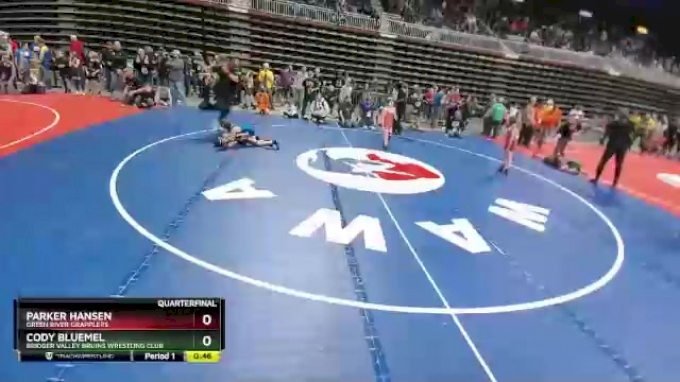 67 lbs Quarterfinal - Cody Bluemel, Bridger Valley Bruins Wrestling ...