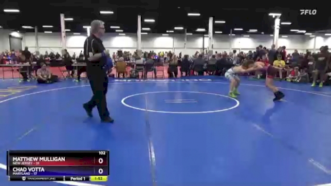 102 lbs Round 3 (8 Team) - Matthew Mulligan, New Jersey vs Chad Votta ...