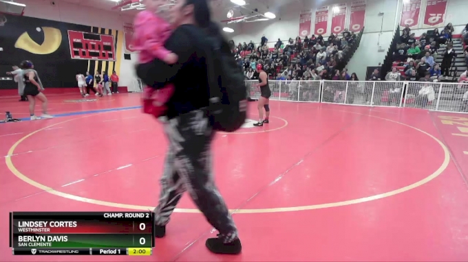 145 lbs Champ. Round 2 - Berlyn Davis, San Clemente vs Lindsey Cortes ...