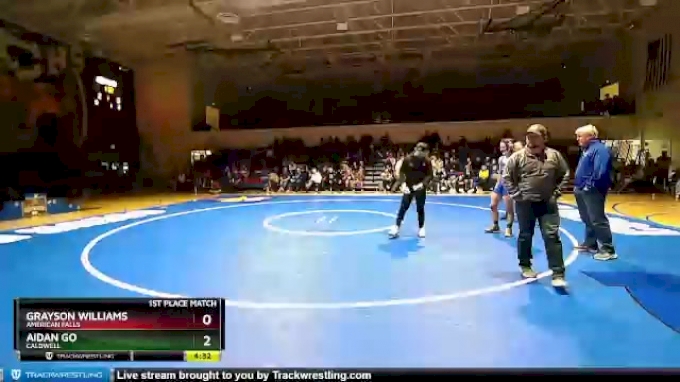 126 lbs 1st Place Match - Grayson Williams, American Falls vs Aidan Go ...