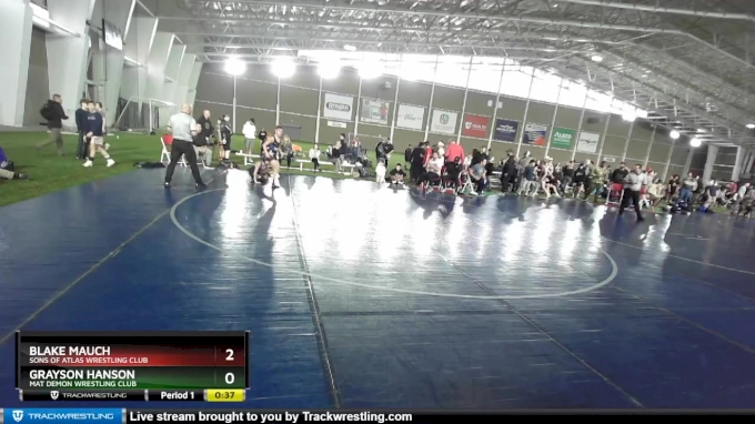 92 lbs Champ. Round 3 - Grayson Hanson, Mat Demon Wrestling Club vs ...