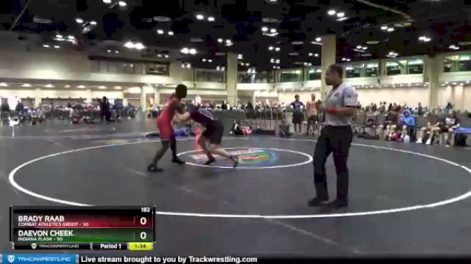 182 lbs Round 6 (10 Team) - Daevon Cheek, Indiana Flash vs Brady Raab ...