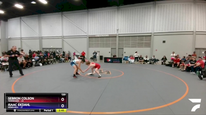 120 lbs Round 3 (8 Team) - Sebron Colson, Tennessee vs Isaac Ekdahl ...