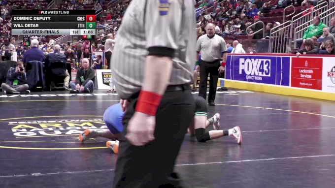121 lbs Quarterfinal - Dominic Deputy, Chestnut Ridge vs Will Detar ...