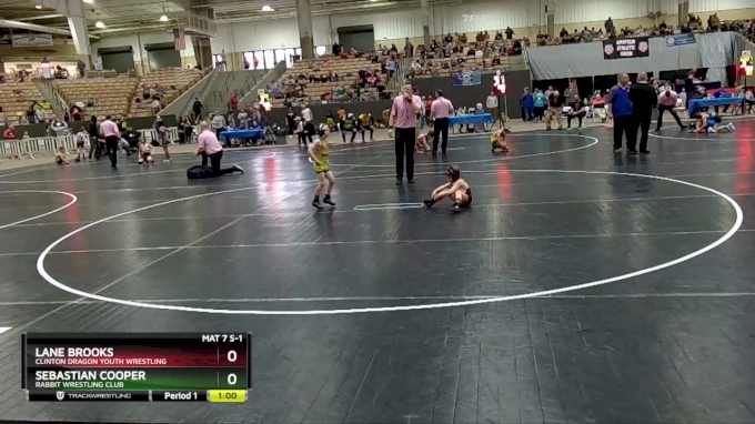 50 lbs Quarterfinal - Lane Brooks, Clinton Dragon Youth Wrestling vs ...