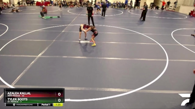 84 lbs Round 1 (6 Team) - Tyler Boots, St. Francis vs Azalea Kallal ...