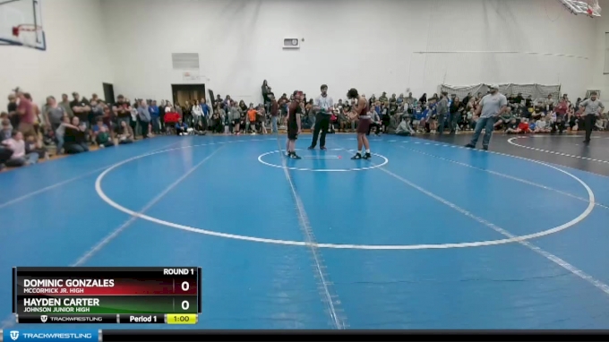 123-124 lbs Round 1 - Hayden Carter, Johnson Junior High vs Dominic ...
