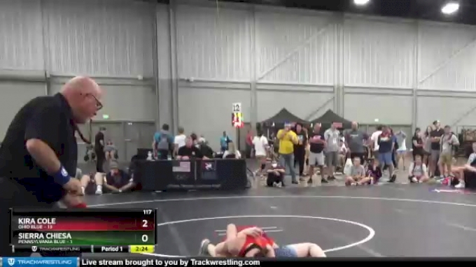117 lbs Round 3 (8 Team) - Kira Cole, Ohio Blue vs Sierra Chiesa ...