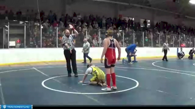 130 lbs Champ. Round 2 - Lexi Klinger, Mattawan Wrestling vs Brody ...