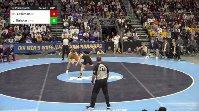 174 lbs 1st Place Match - Jared Stricker, Wis.-Eau Claire vs Nathan ...