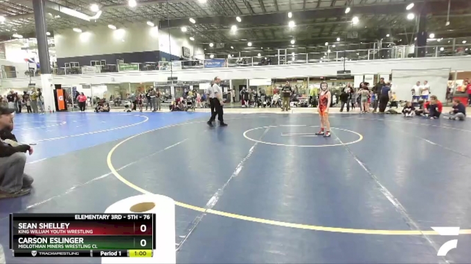 76 lbs Cons. Round 2 - Carson Eslinger, Midlothian Miners Wrestling Cl ...