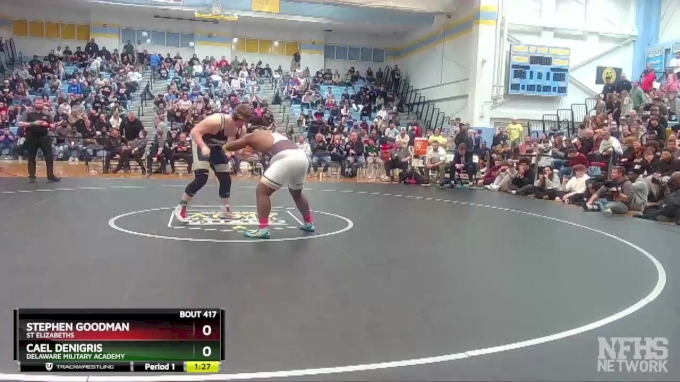 285 lbs 1st Place Match - Cael DeNigris, Delaware Military Academy vs ...