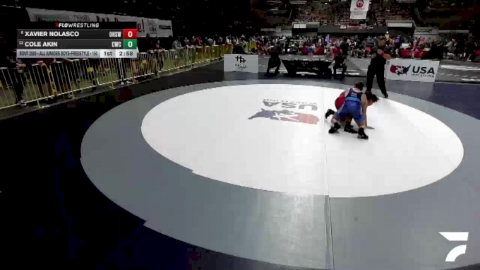 Cons. Round 3 - Xavier Nolasco, Oceanside High School Wrestling vs Cole ...