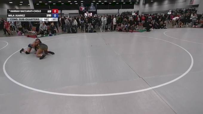 120 lbs Cons. Sub-quarters - Mila Juarez, 3F Wrestling vs Hannah ...