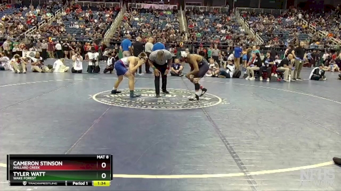 4A 126 lbs Semifinal - Cameron Stinson, Mallard Creek vs Tyler Watt ...