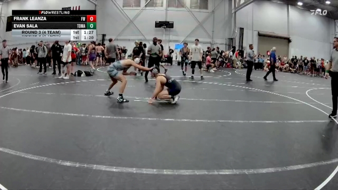 132 lbs Round 3 (4 Team) - Evan Sala, TDWC Maniacs vs Frank Leanza ...