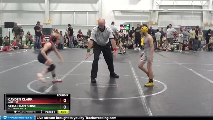 72 lbs Round 5 (8 Team) - Cayden Clark, ACES vs Sebastian Shine, All ...