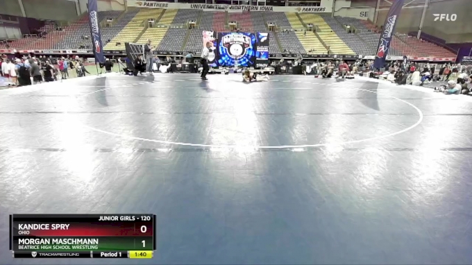 120 lbs Semifinal - Kandice Spry, Ohio vs Morgan Maschmann, Beatrice ...