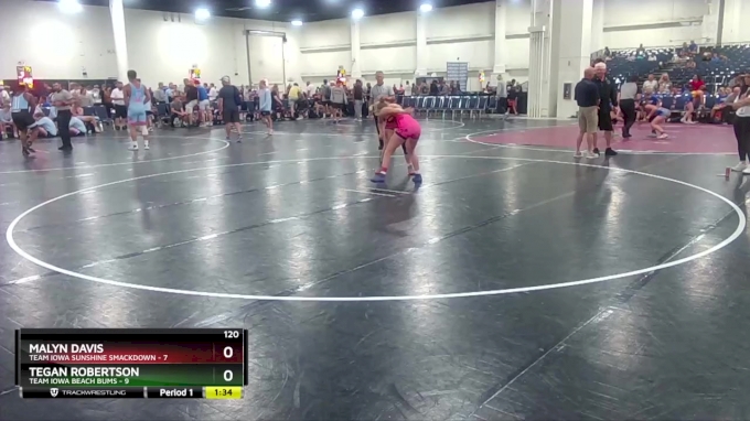 120 lbs Round 2 (8 Team) - Malyn Davis, Team Iowa Sunshine Smackdown vs ...