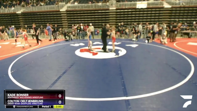 67 lbs Champ. Round 2 - Kade Bonser, Southwest Wolverines Wrestling vs ...