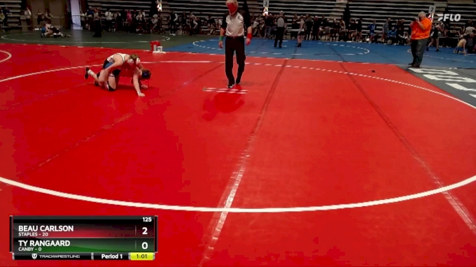 125 lbs Quarterfinals (8 Team) - Beau Carlson, Staples vs Ty Rangaard ...