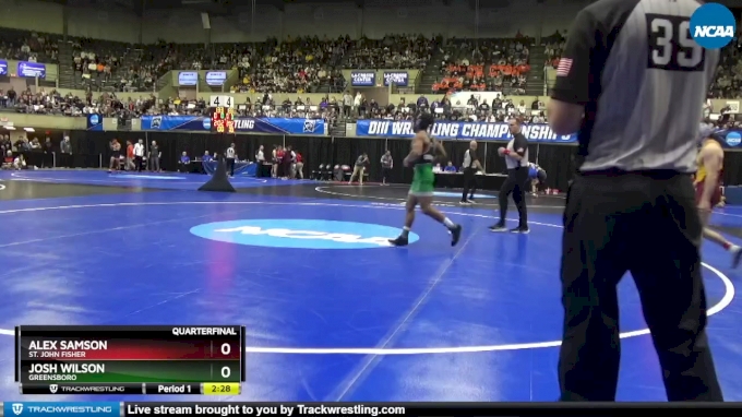 141 lbs Quarterfinal - Alex Samson, St. John Fisher vs Josh Wilson ...