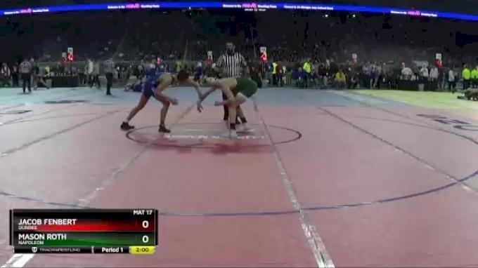 D3-152 lbs Champ. Round 1 - Mason Roth, Napoleon vs Jacob Fenbert, Dundee