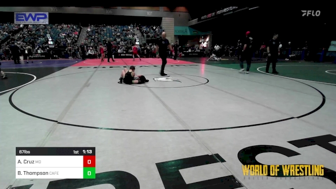 67 lbs 3rd Place - Angelo Cruz, Mad Dawg Wrestling Club vs Blayden ...