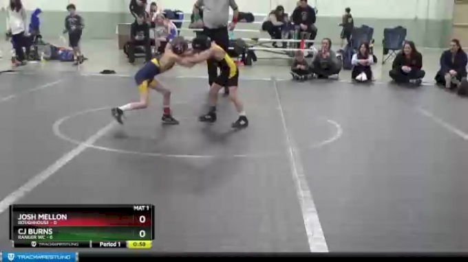 48 lbs Round 1 (3 Team) - CJ Burns, Ranger WC vs Josh Mellon, Roughhouse