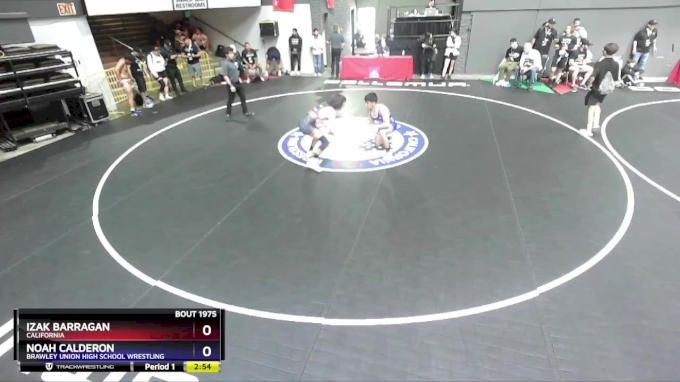 150 lbs Champ. Round 1 - Izak Barragan, California vs Noah Calderon ...