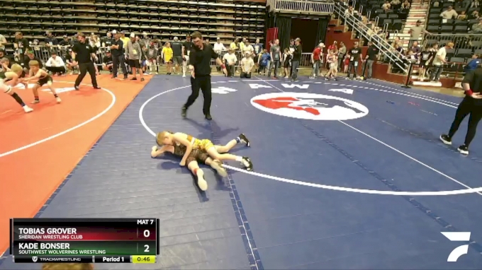 71 lbs Cons. Round 3 - Tobias Grover, Sheridan Wrestling Club vs Kade ...