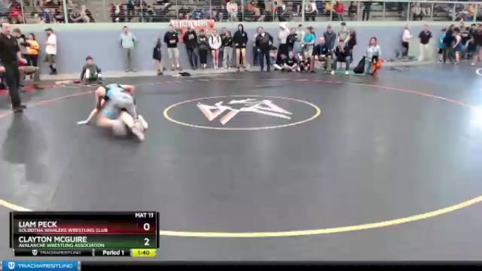 138 lbs Round 4 - Liam Peck, SOLDOTNA WHALERS WRESTLING CLUB vs Clayton ...