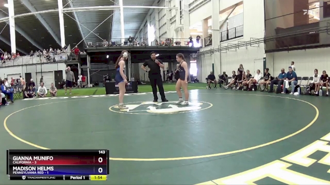 143 lbs Round 3 (8 Team) - Gianna Munifo, California vs Madison Helms ...
