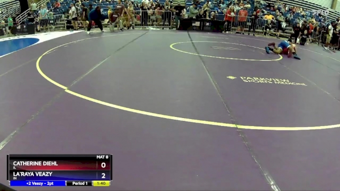 108 lbs Quarterfinal - Catherine Diehl, IL vs La`Raya Veazy, IN