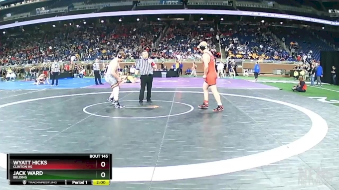 D3-215 lbs Quarterfinal - Jack Ward, Belding vs Wyatt Hicks, Clinton HS