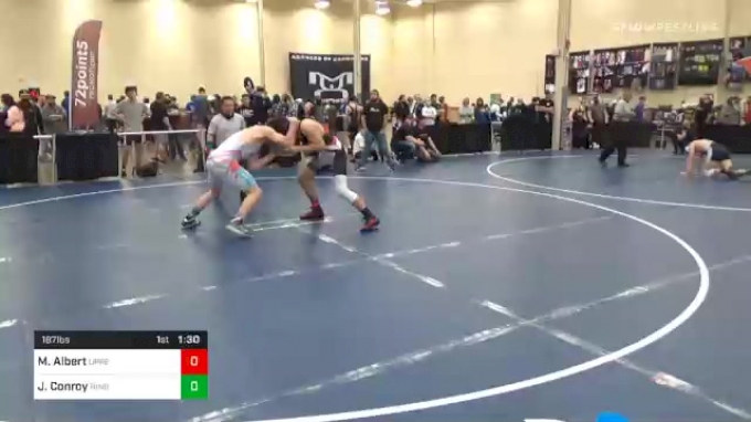 187 lbs Semifinal - Michael Albert, Upper St. Clair vs Jake Conroy ...