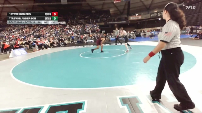 Boys 2A 126 lbs 1st Place Match - Steve Romero, Toppenish vs Trevor ...
