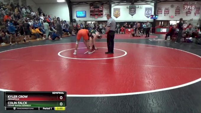 165 lbs Semifinal - Kyler Crow, Mediapolis vs Colin Falck, Cedar Rapids ...