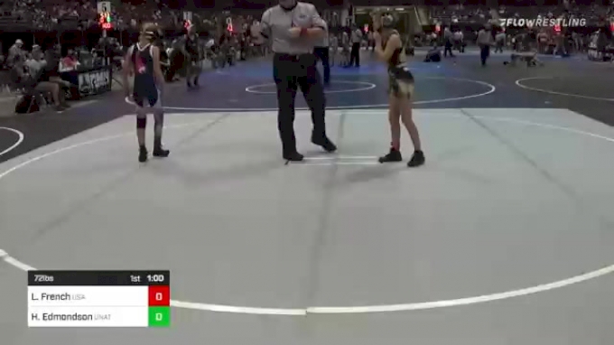 72 lbs Consi Of 8 #2 - Layla French, Usa Gold vs Hunter Edmondson ...