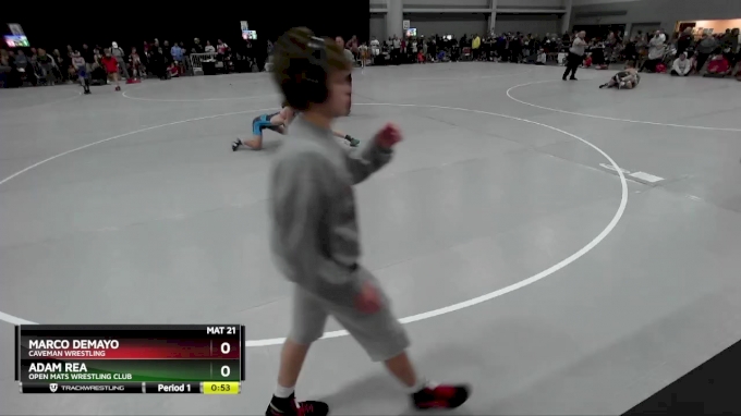 120 lbs Champ. Round 1 - Marco DeMayo, Caveman Wrestling vs Adam Rea ...