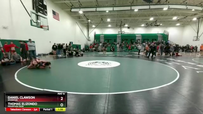 190 lbs Champ. Round 2 - Daniel Clawson, Riverton vs Thomas Elizondo ...