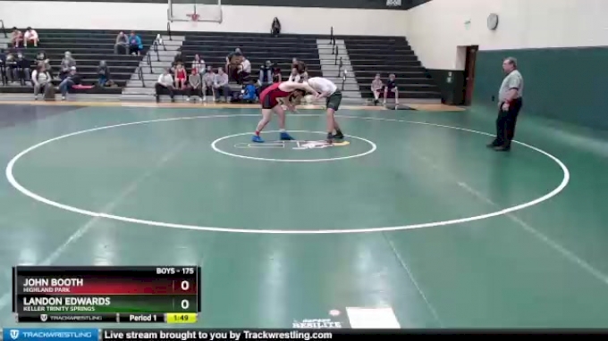 175 lbs Champ. Round 2 - John Booth, Highland Park vs Landon Edwards ...