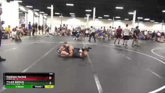 170 lbs Round 7 (8 Team) - Tyler Bienus, Iron Horse Blue vs Thomas ...