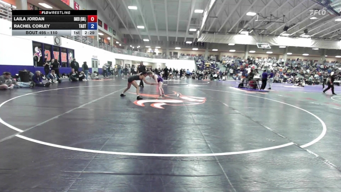 110 lbs Cons. Round 2 - Rachel Corley, Tarleton State vs Laila Jordan ...
